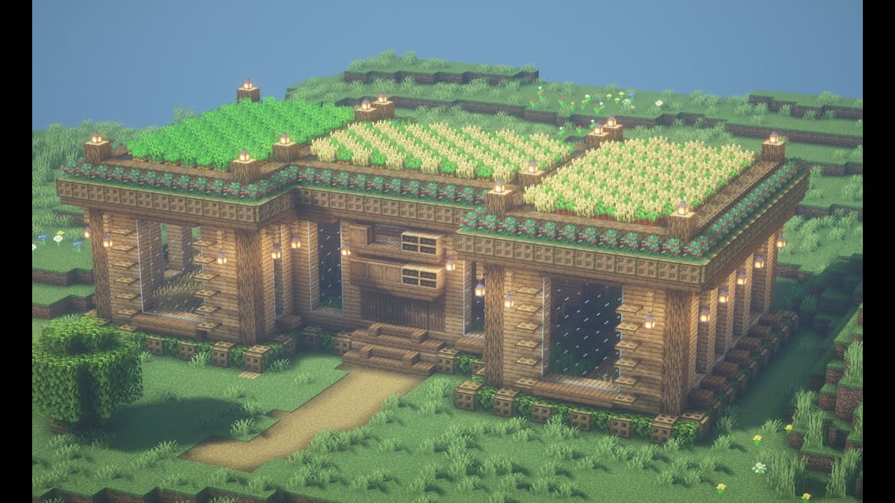 Minecraft Tutorial & Build your Large-Capacity Farm House - YouTube