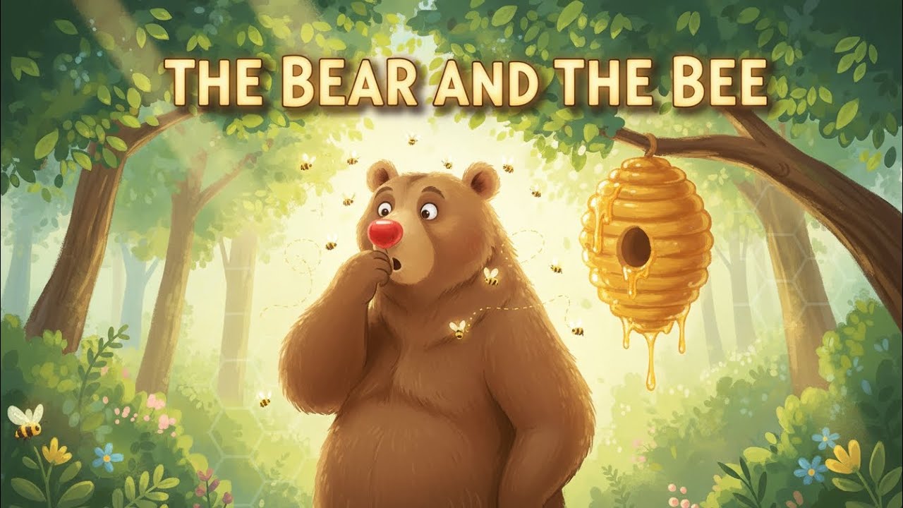 The Bear and the Bee – Short Moral Story for Kids | Lesson on ...
