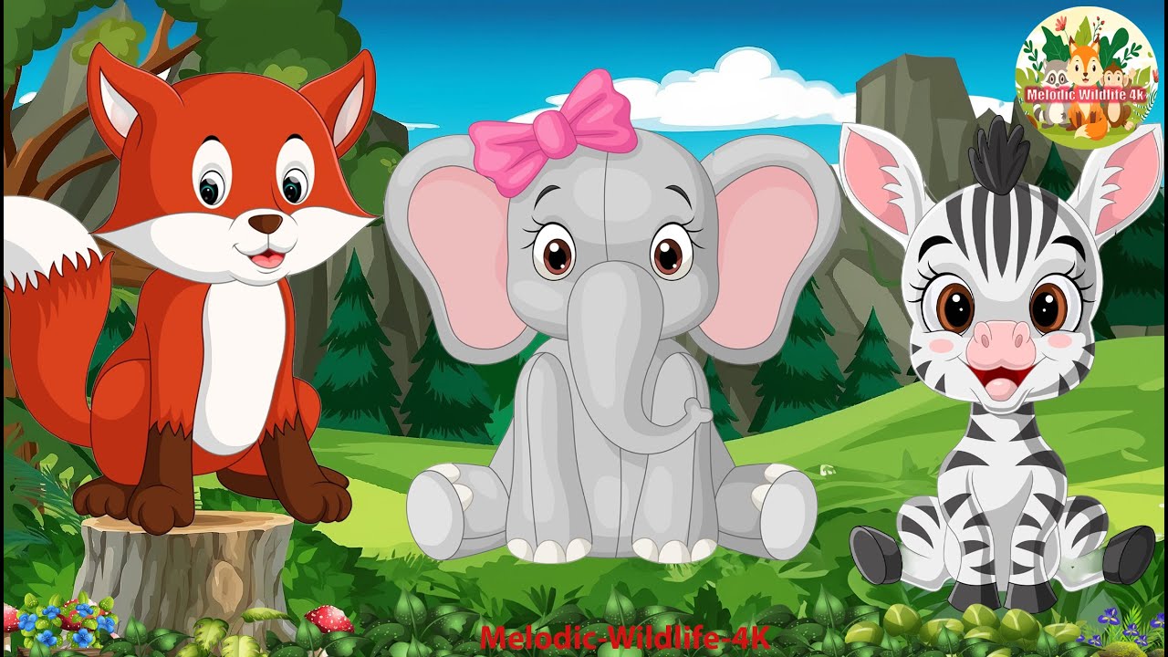 Animal Videos: Elephant, Donkey, Fox, Zebra, Elk - Cute Little Animals ...