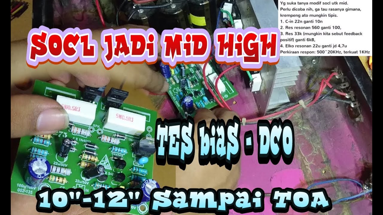 Full Cara Modif Socl menjadi Mid High - Untuk Power TOA - YouTube
