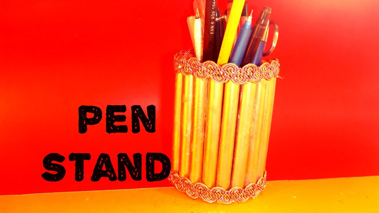 DIY- How to make pen stand /pencil holder / desk organizer from paper ...