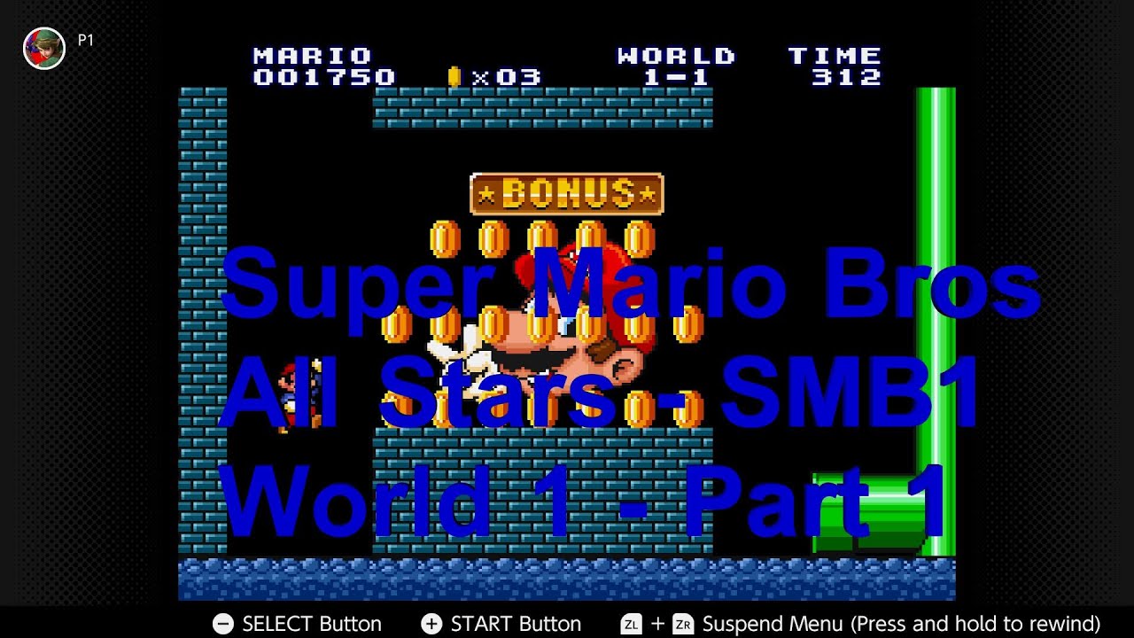 super mario bros all stars smb1 world 1 - YouTube