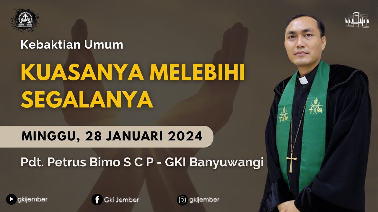 IBADAH MINGGU - GKI Jember | 28 JANUARI 2024 I - YouTube