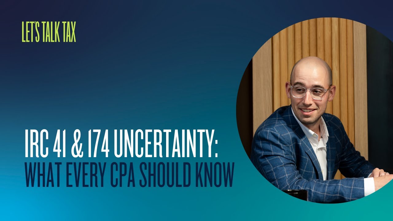 IRC 41 & 174 Uncertainty: What Every CPA Should Know - YouTube