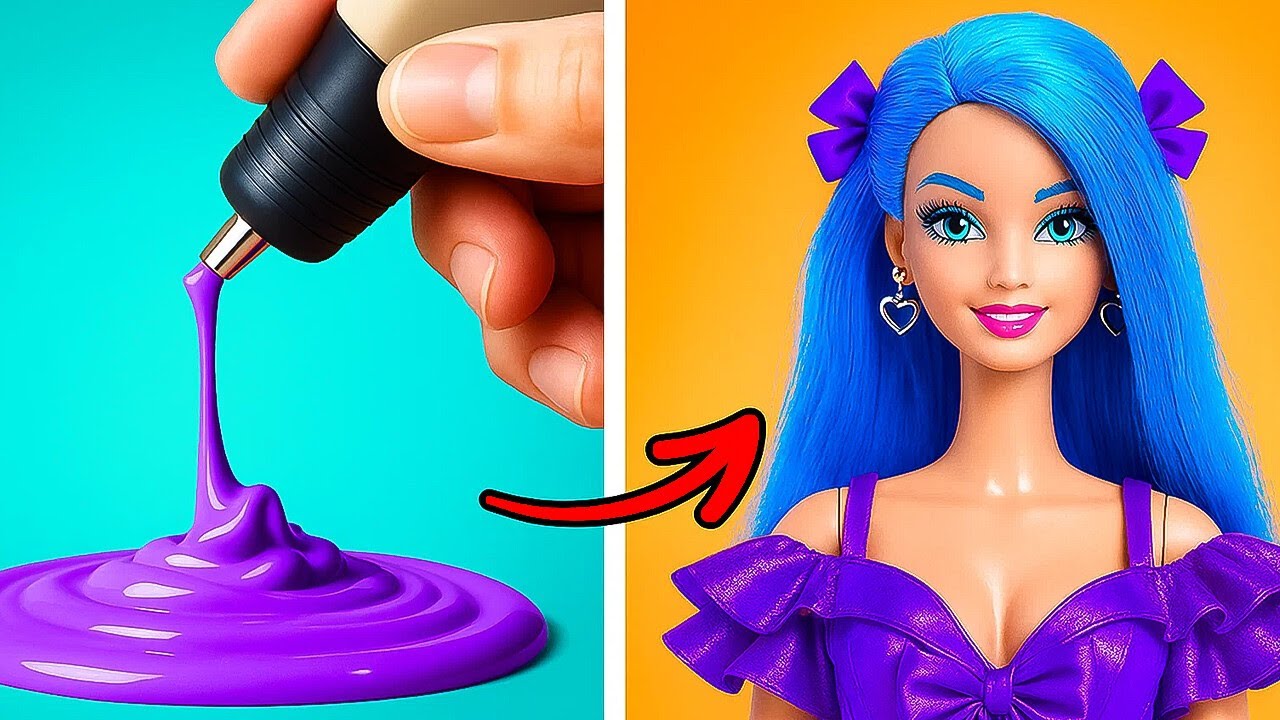💖 Amazing Doll Makeover! From Messy to Glam Queen 👑 by 123 GO! - YouTube