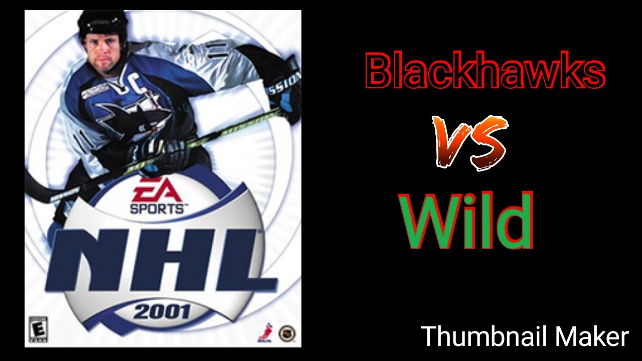 Playing NHL 2001 #1 Blackhawks vs Wild First NHL Game For The PS2 - YouTube