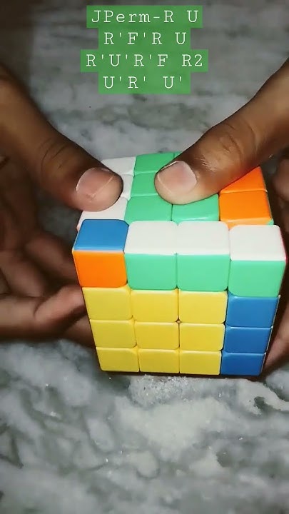 J Perm algorithm on 4x4 cube #trending #trendingsong #bones #shorts ...