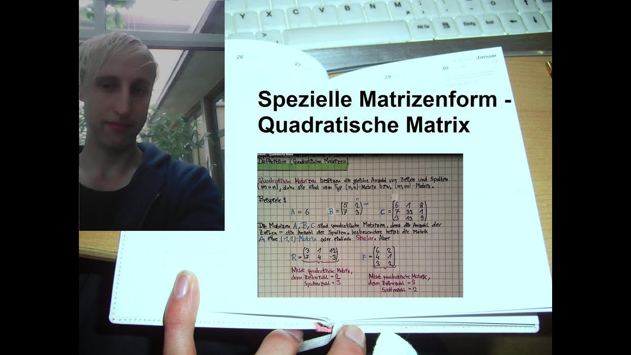 Spezielle Matrizenform Quadratische Matrix - YouTube