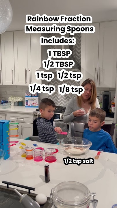 Introduce fractions with baking!🧑‍🍳| Rainbow Fraction Measuring Cups ...