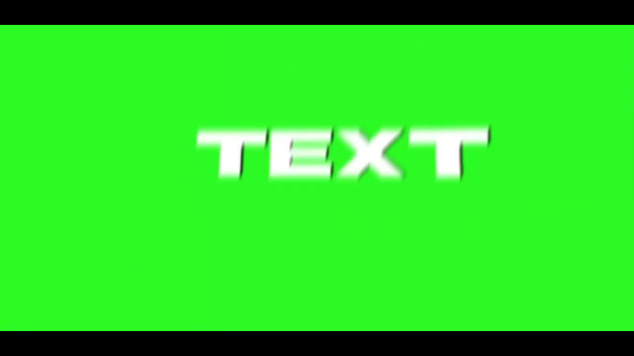Text green screen - YouTube