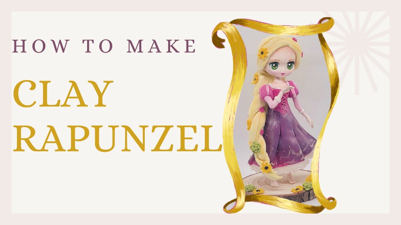 How to make Clay figure Rapunzel - YouTube
