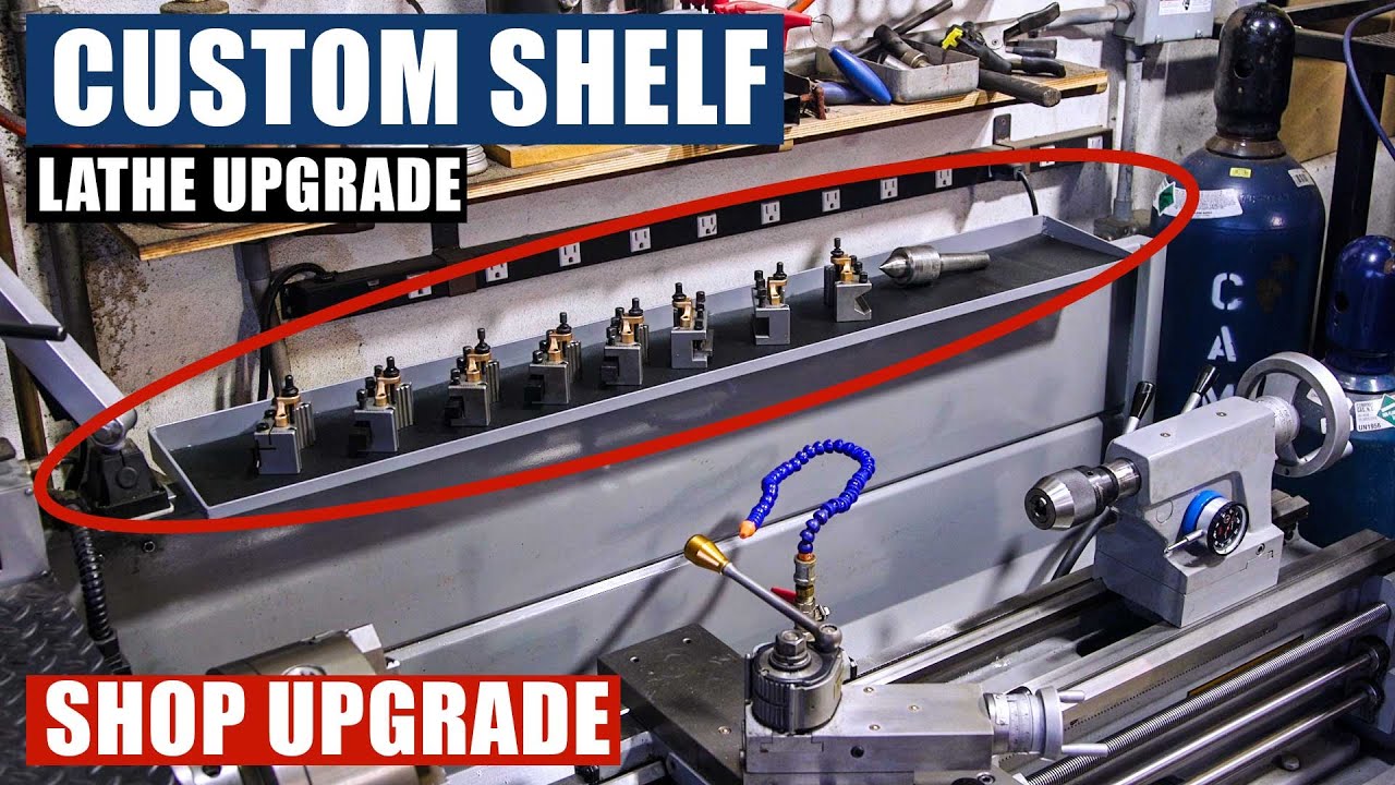 Metal shelf for all of my lathe tooling | JIMBO'S GARAGE - YouTube