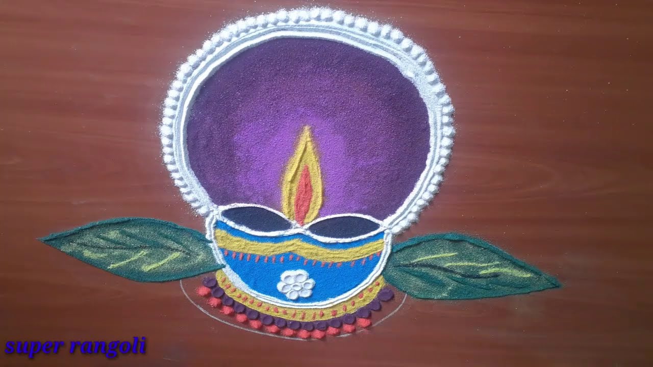 karthikai deepam special rangoli design 2020 - YouTube