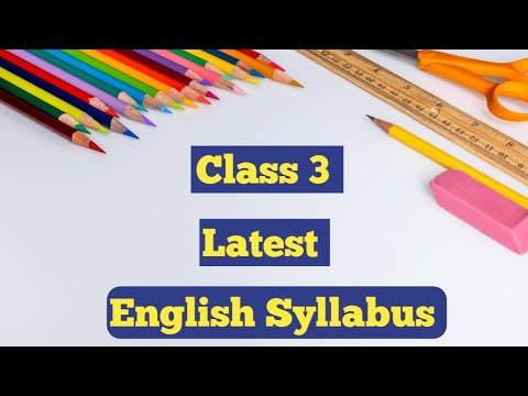 Class 3 English Syllabus 2023-2024 || Latest English Syllabus Class 3 ...