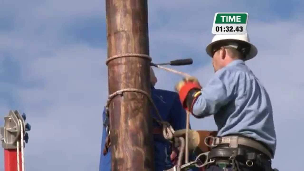 2014 Pole Top Rescue Competition — Justin Ward, Brunswick EMC - YouTube