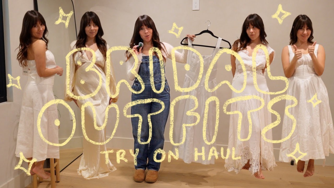 bridal outfit try on haul - YouTube