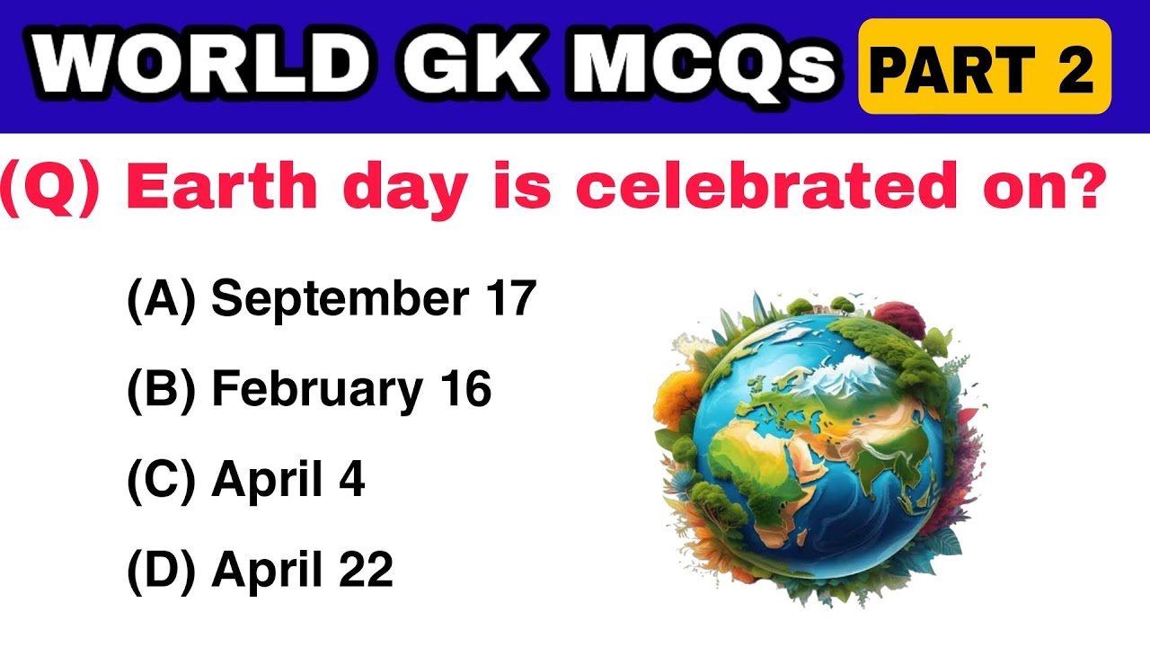 World General Knowledge Questions and Answers • World GK MCQs • Part 2 ...