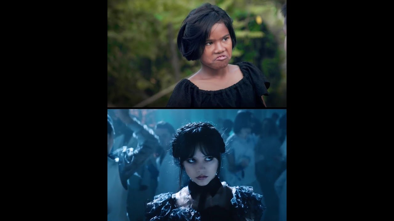 Wednesday Addams vs Cute Girl Dance Scene - YouTube