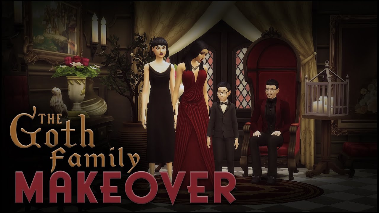 The Makeover The Goth Family DESERVES 🦇 | Sims 4 CAS - YouTube