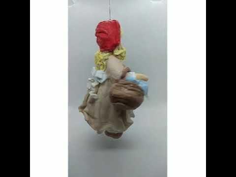 Красная шапочка. Елочная игрушка из ваты. - YouTube