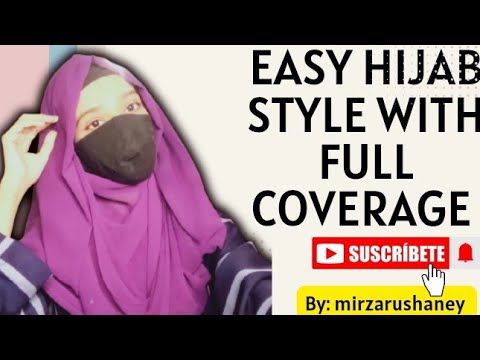 simple and easy hijab tutorial with full coverage | hijab tutorial by ...