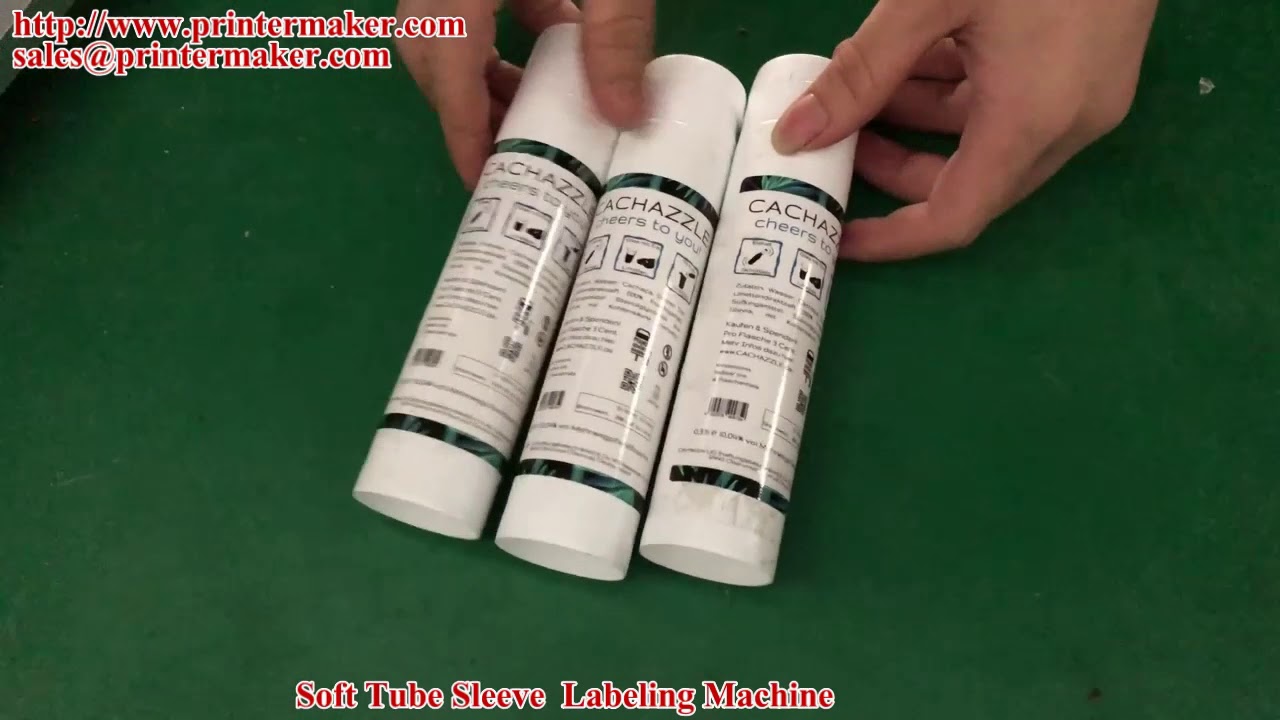 Soft Tube sleeve Labeling Machine - YouTube