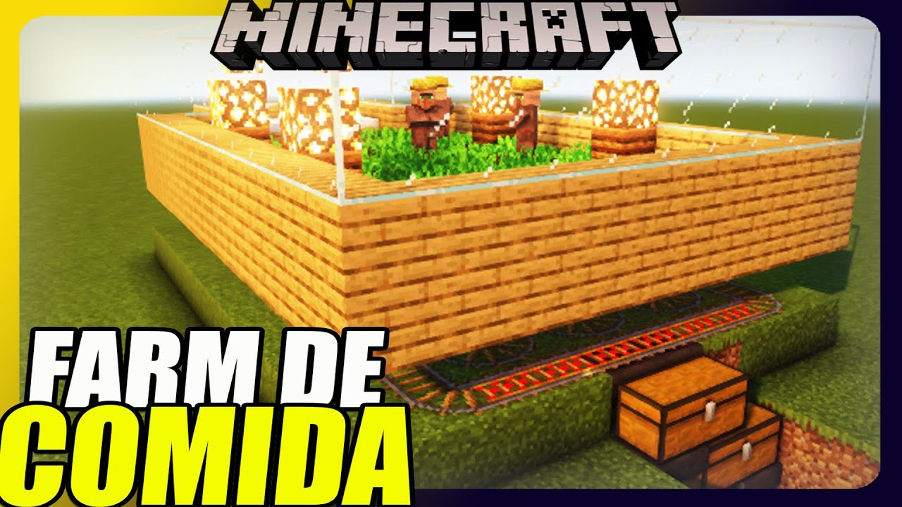 MINECRAFT: FARM DE COMIDA INFINITA UTILIZANDO SISTEMA DE TRILHOS! - YouTube
