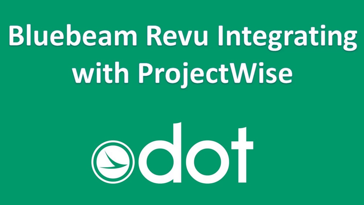 Bluebeam Sign in and Integration with Project Wise - YouTube