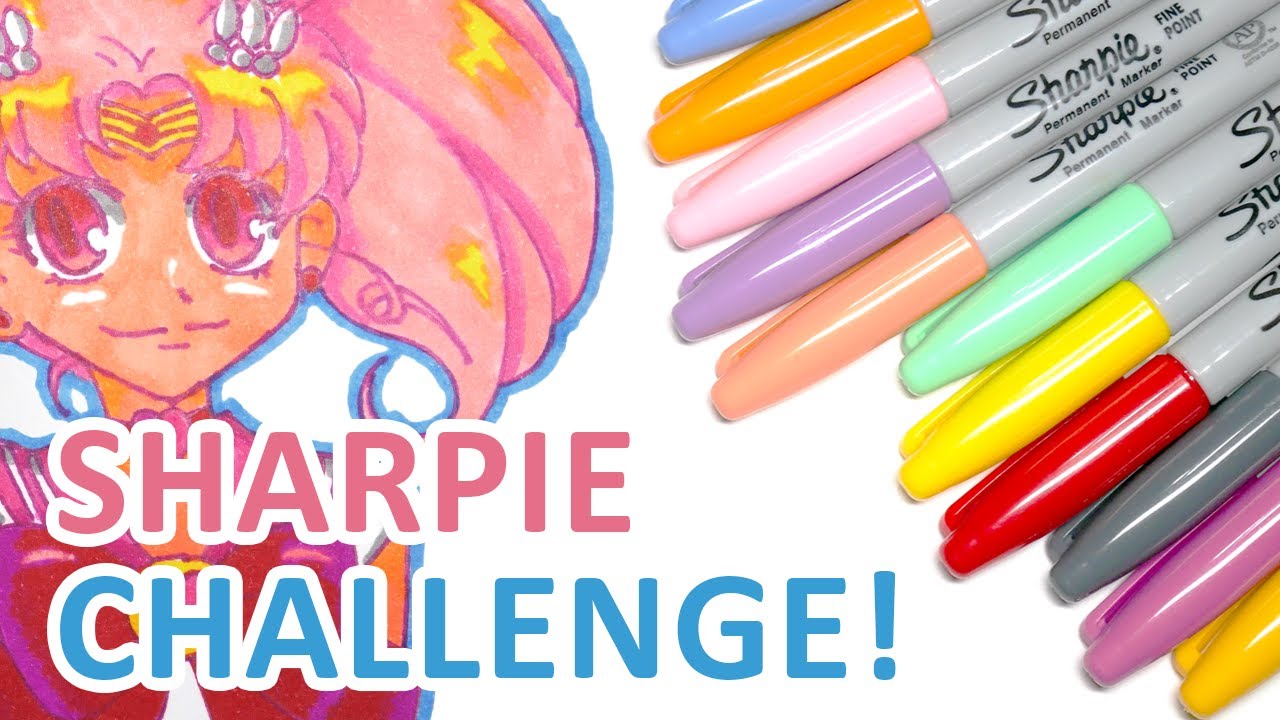 Only Using Sharpies to Color a Fanart | Sharpie Challenge - YouTube