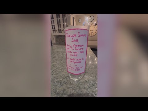 Maryland man makes Taylor Swift-themed swear jar for his wife - YouTube