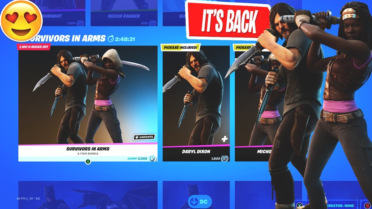 Buying Michonne Skin From Walking Dead In Fortnite Battle Royale ...