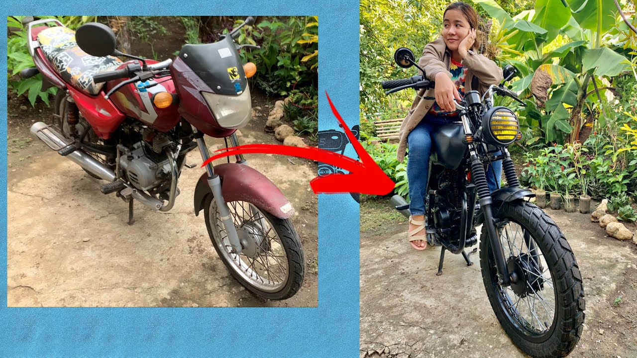 BAJAJ CT100 SEMI SCRAMBLER BUILD: Ginawa kong semi scrambler ang old ...
