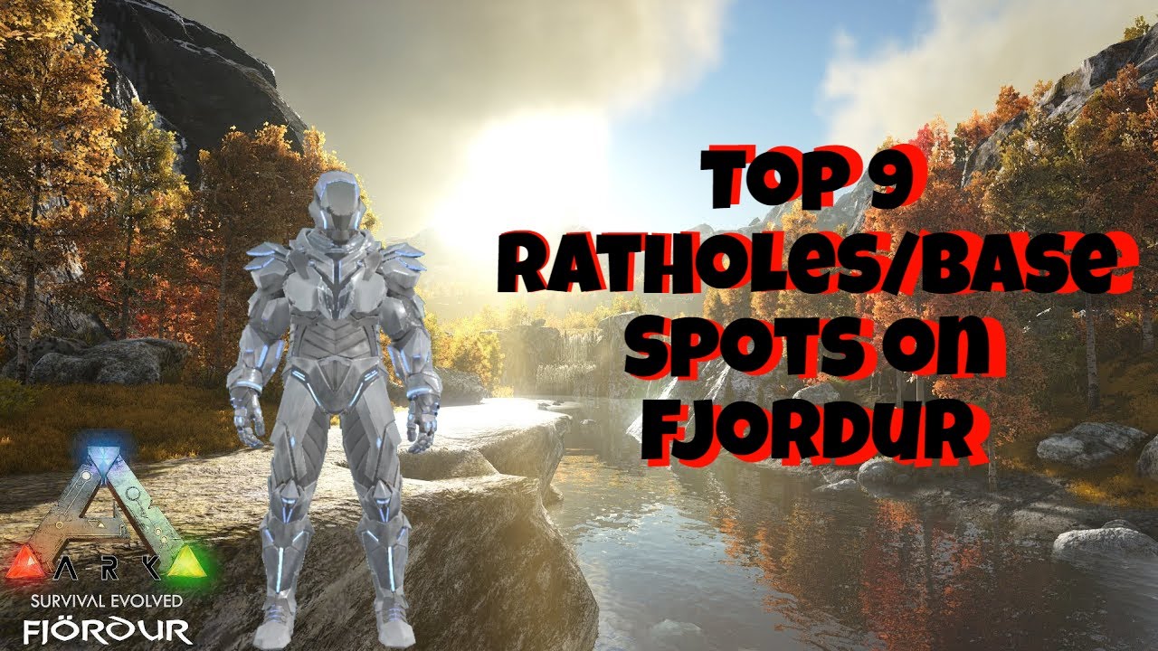 Top 9 Base Spots/RatHoles on Fjordur - Ark Survival Evolved - YouTube