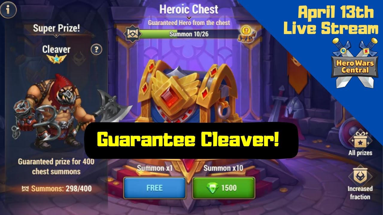 How To Guarantee Cleaver Hero Wars Central Youtube