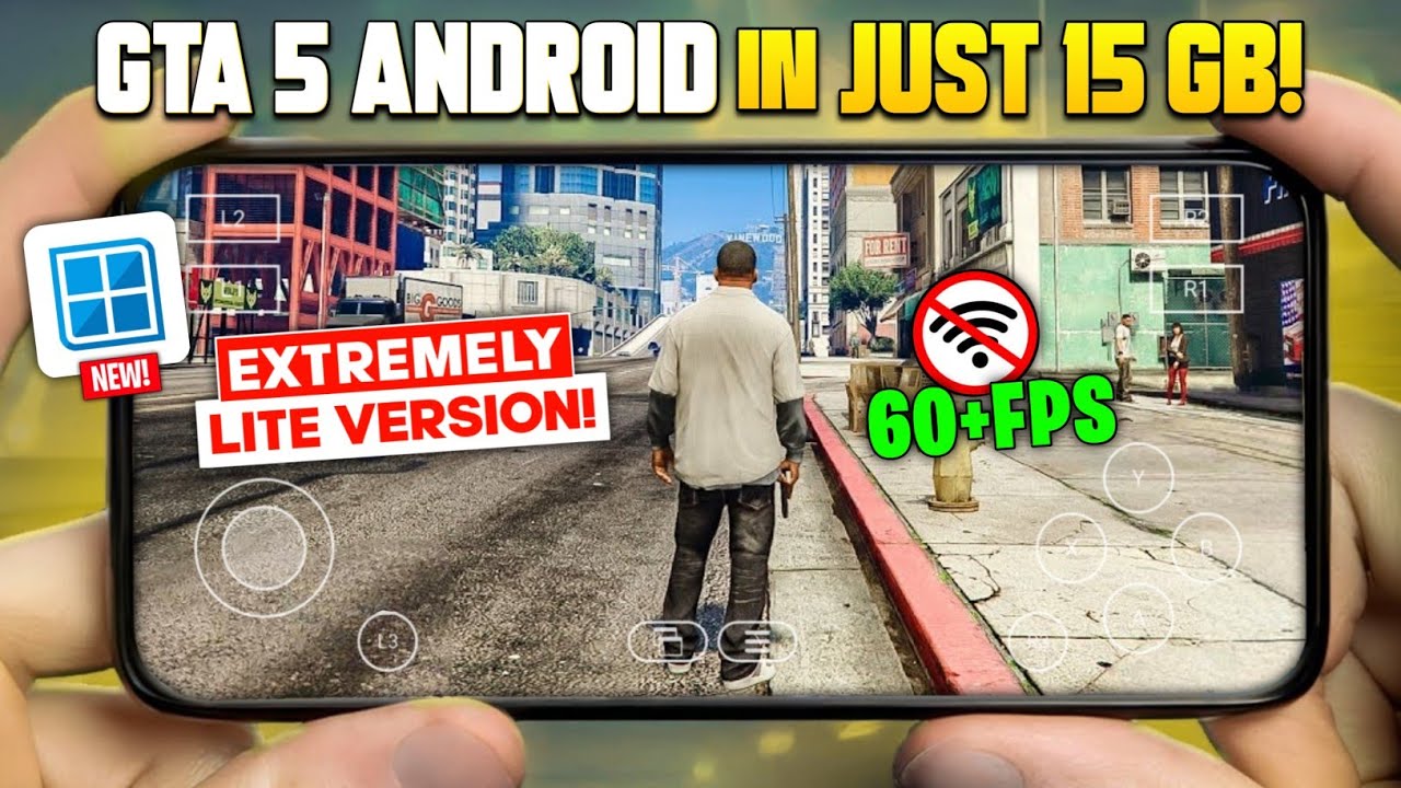 🚀 GTA 5 Extremely Lite 15 GB Version On Mobile! Winlator Full Setup ...