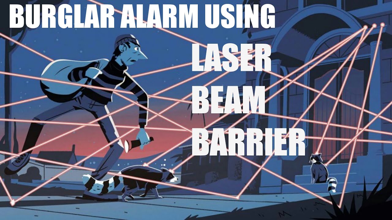 BURGLAR OR INTRUDER ALARM USING LASER BEAM BARRIER - YouTube