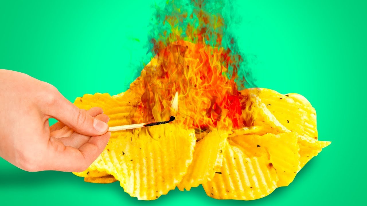 35 CRAZY HACKS AND CRAFTS WITH CHIPS - YouTube