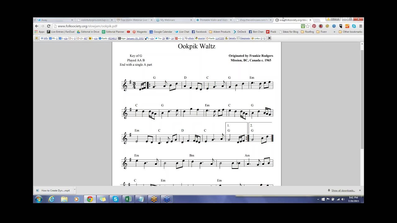 Learn Ookpik Waltz on Fiddle - Irish Fiddle Webinar - YouTube