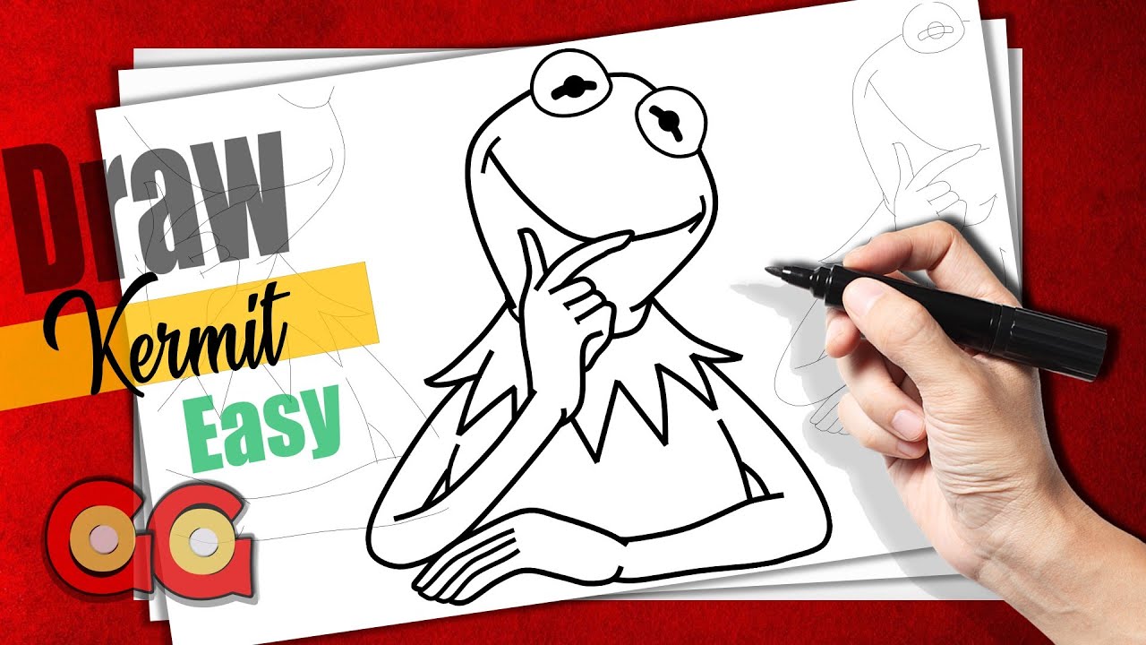 🐸 How To Draw KERMIT the FROG | Easy | Step by Step - Drawing lesson ...