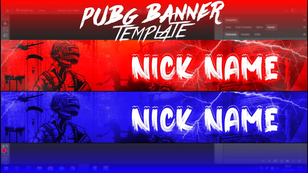 PUBG Banner Template - Photoshop free psd - YouTube
