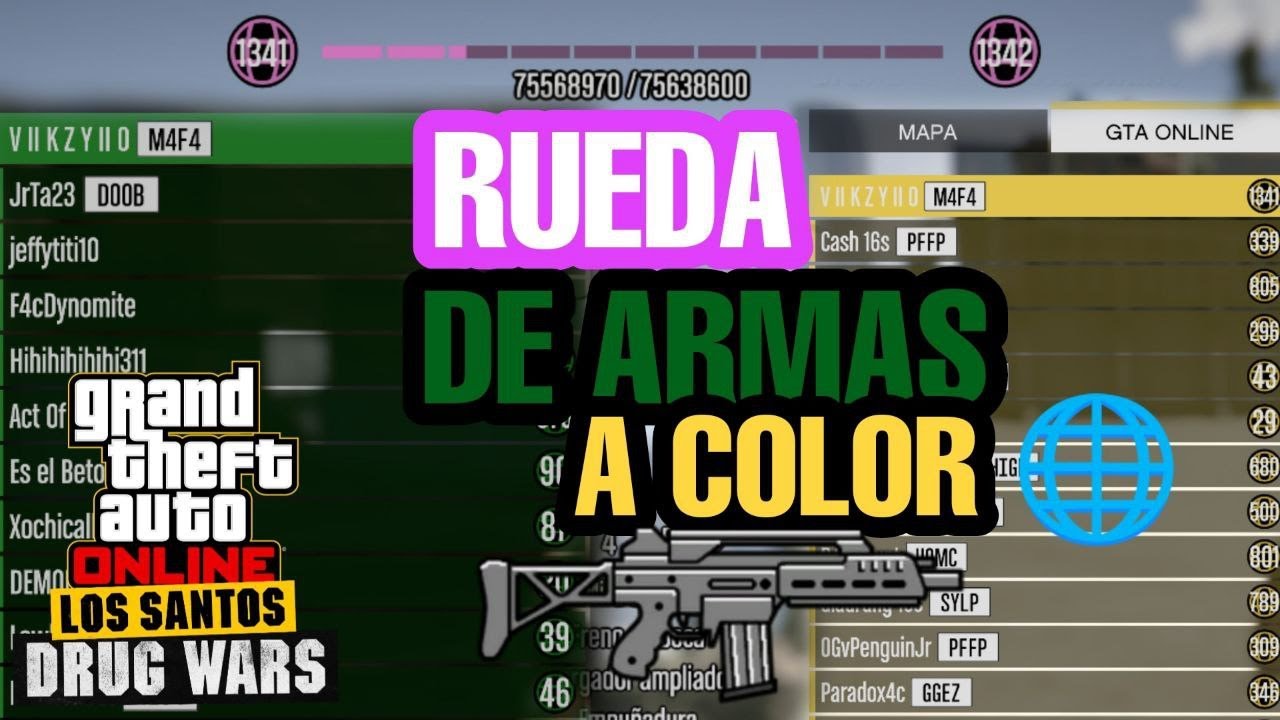 WEAPON WHEEL COLOR | GLITCH | BUG | RUEDA DE ARMAS A COLOR | GTA V ...