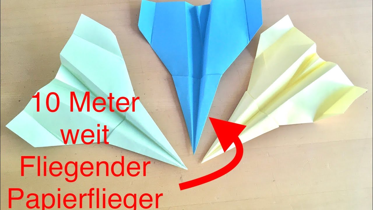 Origami Papierflieger basteln easy bunt Kinder Freizeit Geburtstag ...