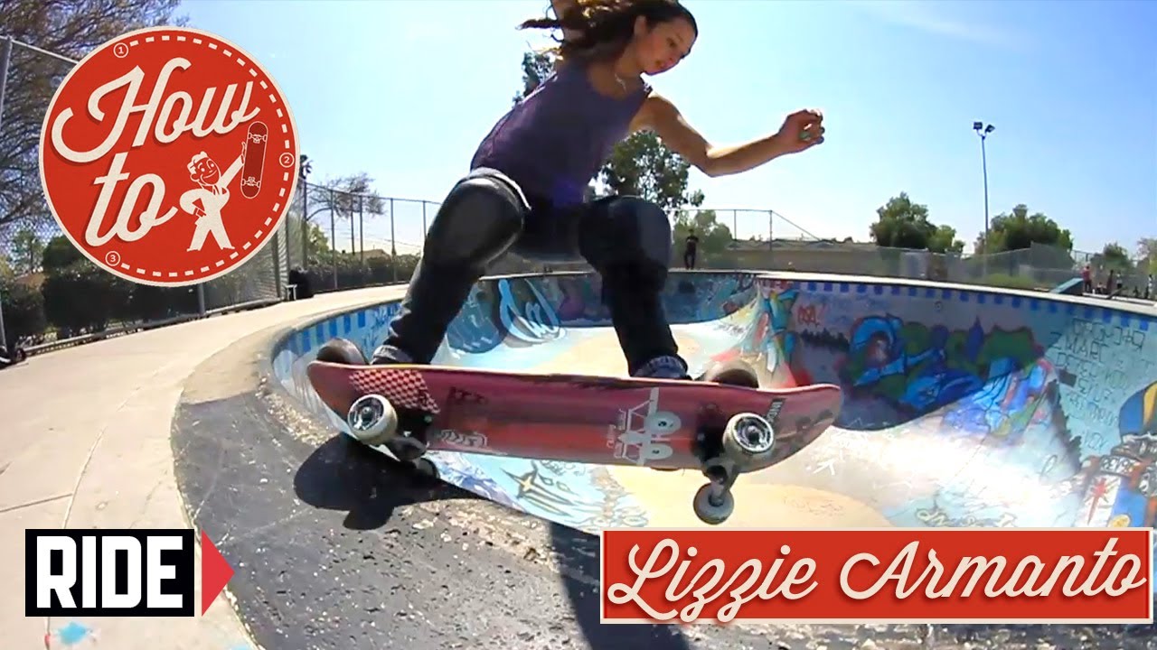 How-To Skateboarding: 5-0 Roll In with Lizzie Armanto - YouTube