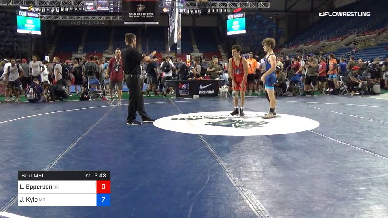 126 Lbs Cons 32 1 Lake Epperson Oklahoma Vs Josh Kyle Missouri - YouTube