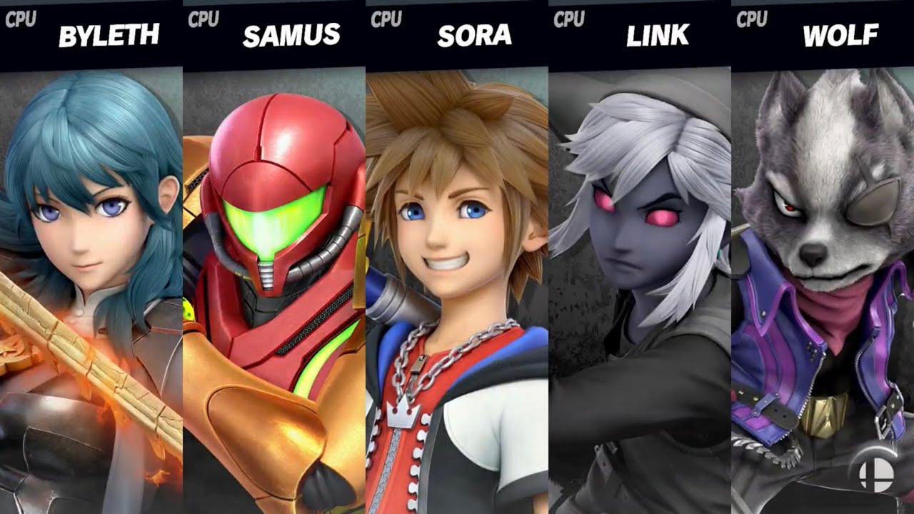 Super Smash Bros. Ultimate - Byleth F vs Samus vs Sora vs Dark Link vs ...