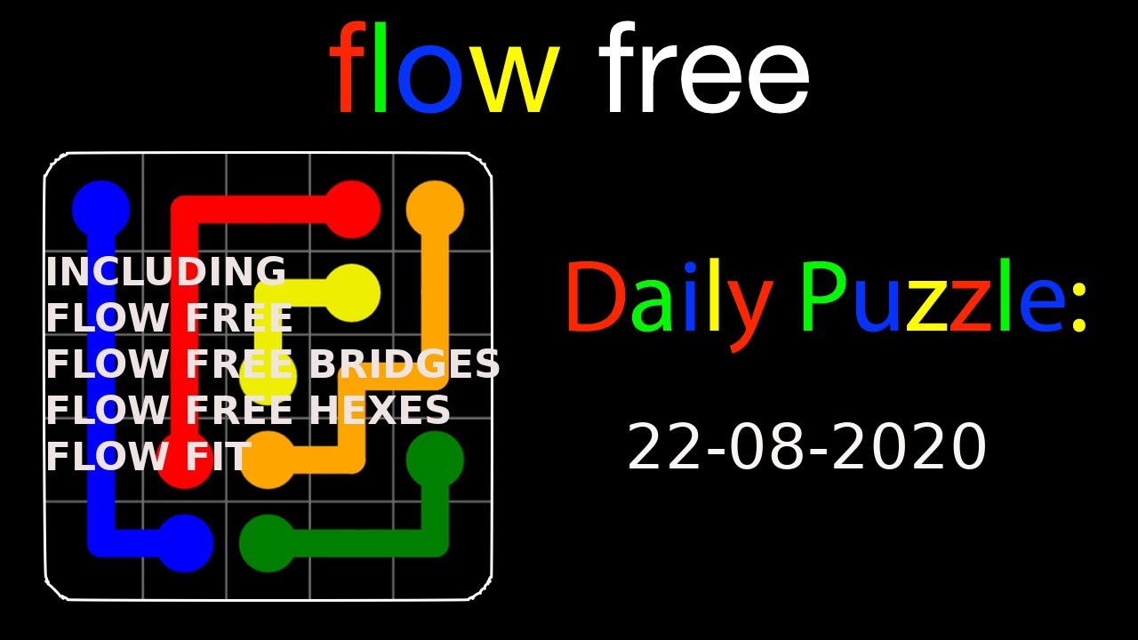Flow free daily puzzles of August 22, 2020 SOLUTION - Gameplay ...