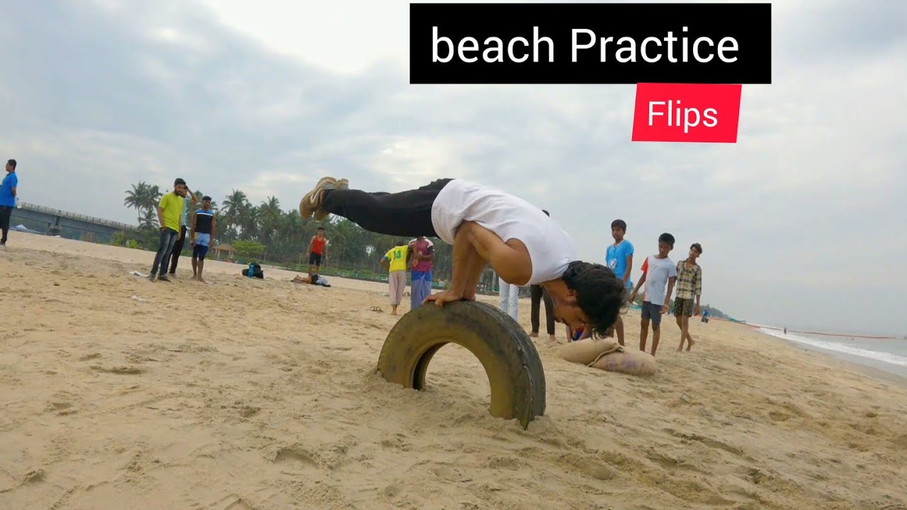 Beach Flip Practice Kerala, Malayalam - YouTube