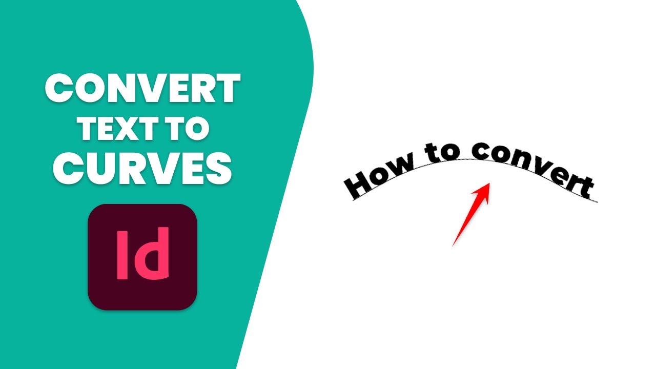 How to convert text to curves in InDesign - YouTube