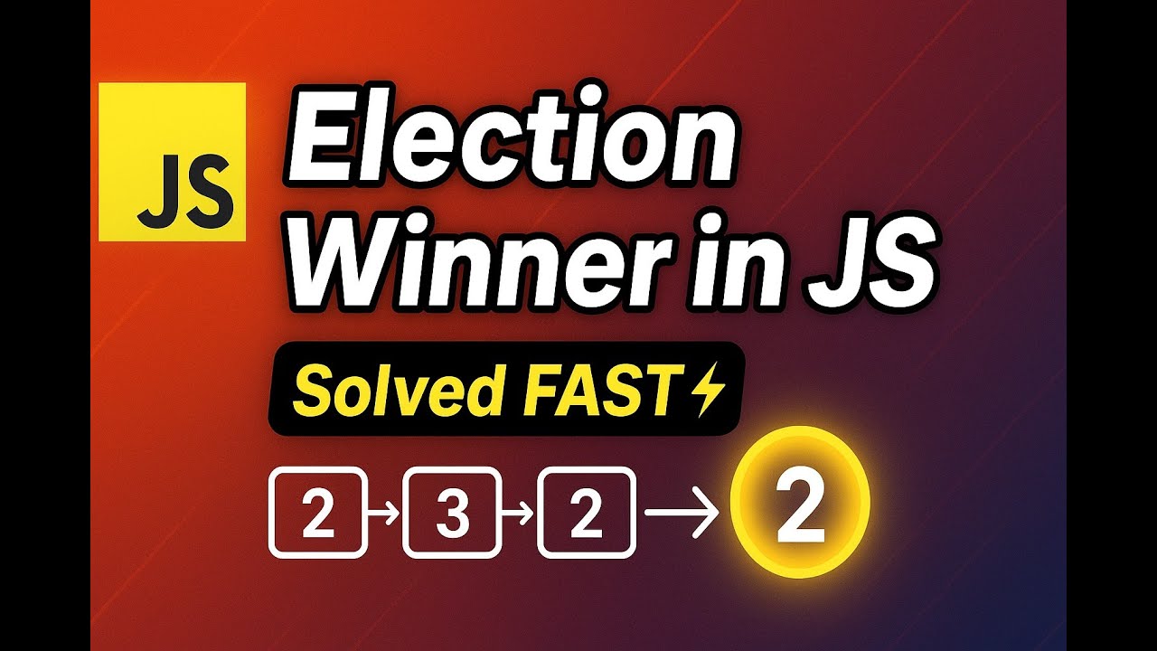 Election Winner Problem Solved FAST in JavaScript - YouTube