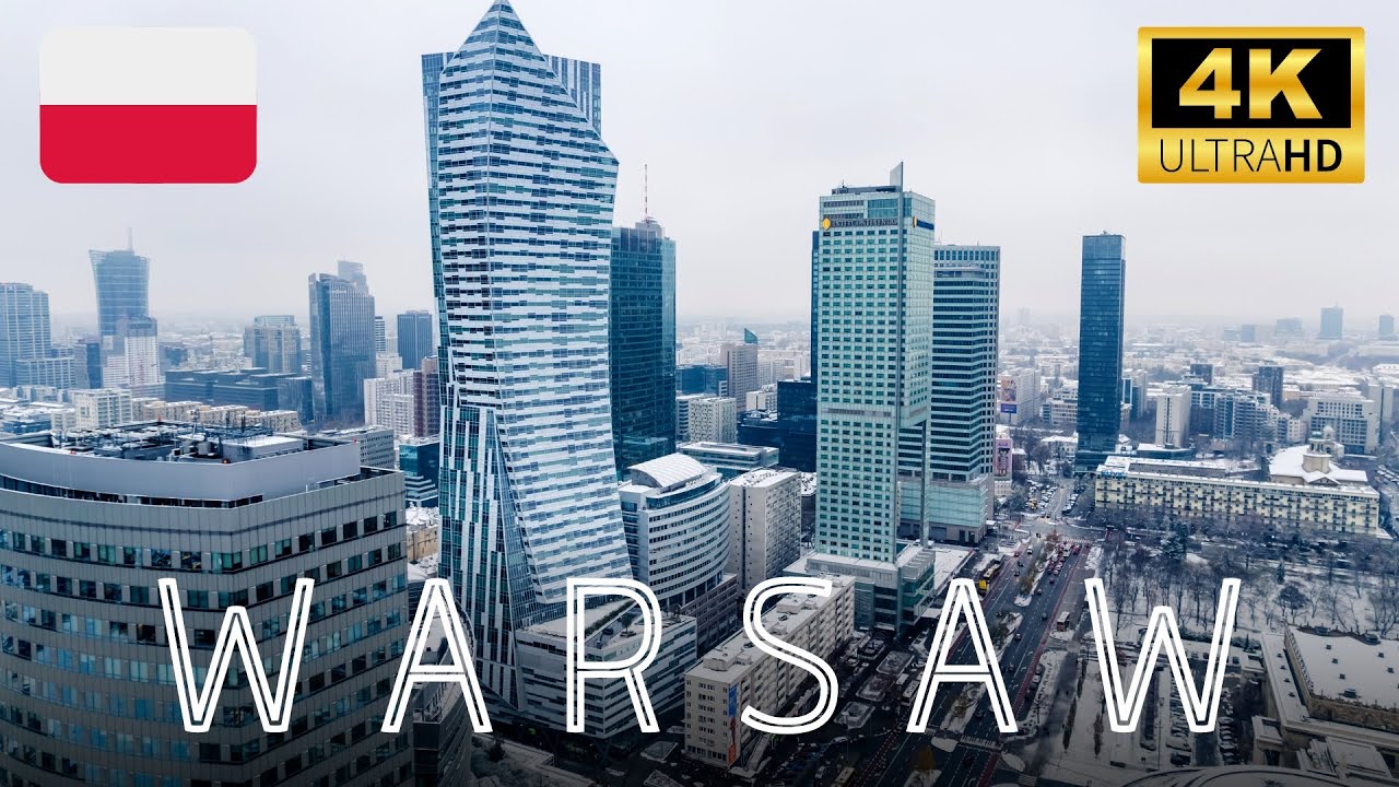 WARSAW 4K - Scenic Winter in Warsaw (Poland) - Relaxing Drone Footage ...